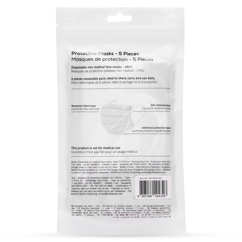 Standard Protective Masks 5 Pack - Black – Feature