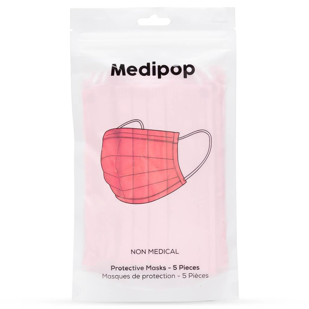 Standard Protective Masks 5 Pack - Neon Pink – Feature