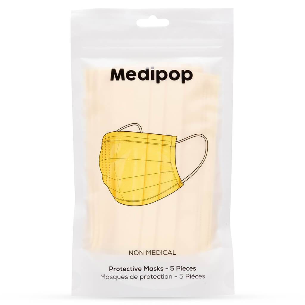 Standard Protective Masks 5 Pack - Neon Yellow – Feature
