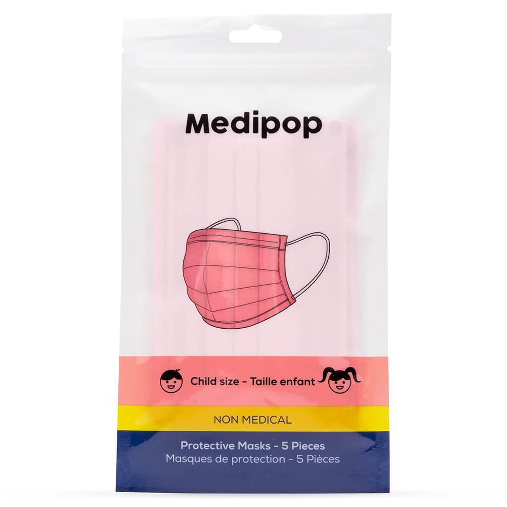 STANDARD Protective Masks Child 5 Pack - Neon Pink – Feature