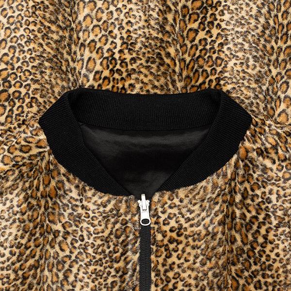 Reversible Rib Collar Jacket - Black/Leopard – Feature