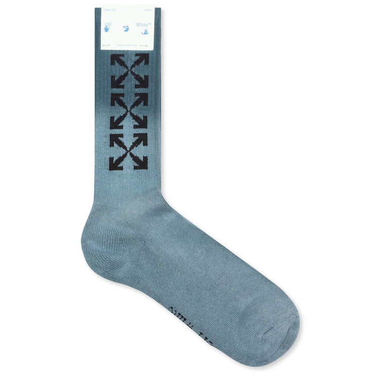 Arrow Mid Length Socks - Light Blue/Black – Feature