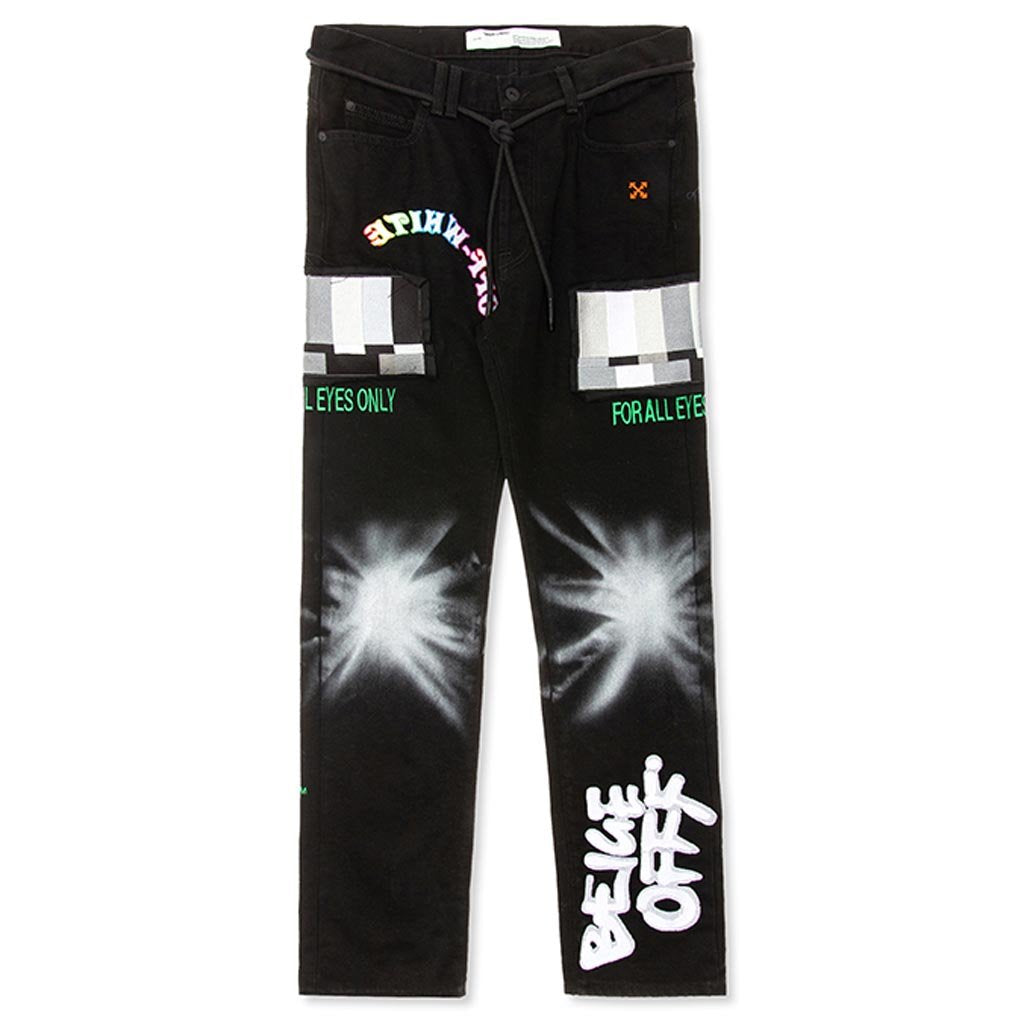 EV Bravado Relaxed Jeans - Black/Multi – Feature