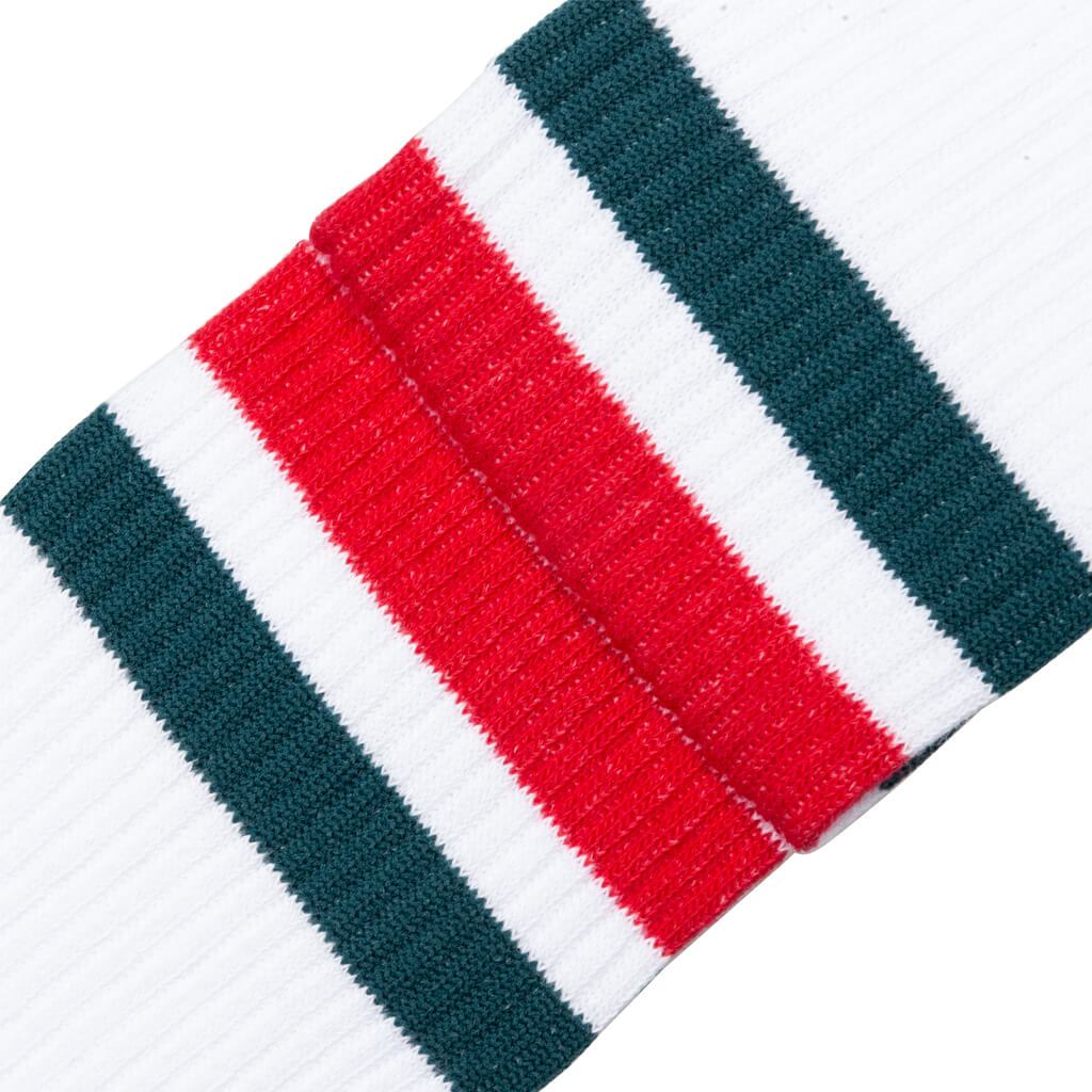 Mid Sport Socks - White/Red – Feature