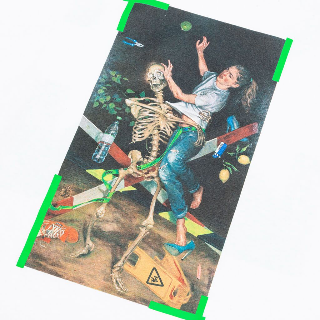 Pascal Print Over S/S Tee - White/Green – Feature