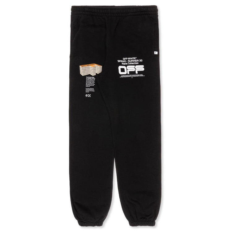 Wavy Line Logo Slim Sweatpant - Black/White – Feature