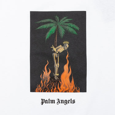 Burning Skeleton Pic Tee - White/Multi – Feature