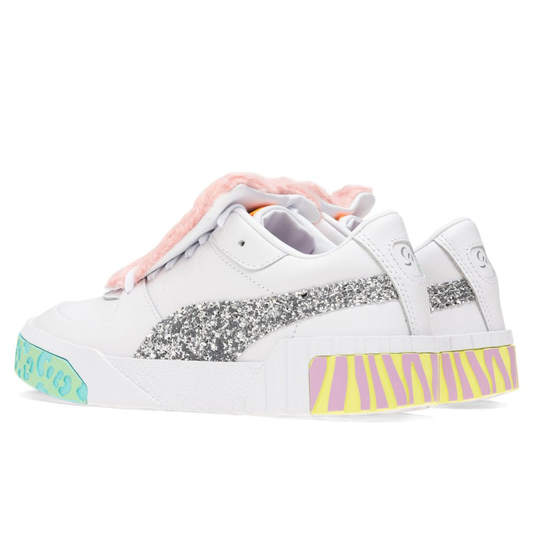 Puma x Sophia Webster Women's Cali Fur - Puma White-Metallic Silver ...
