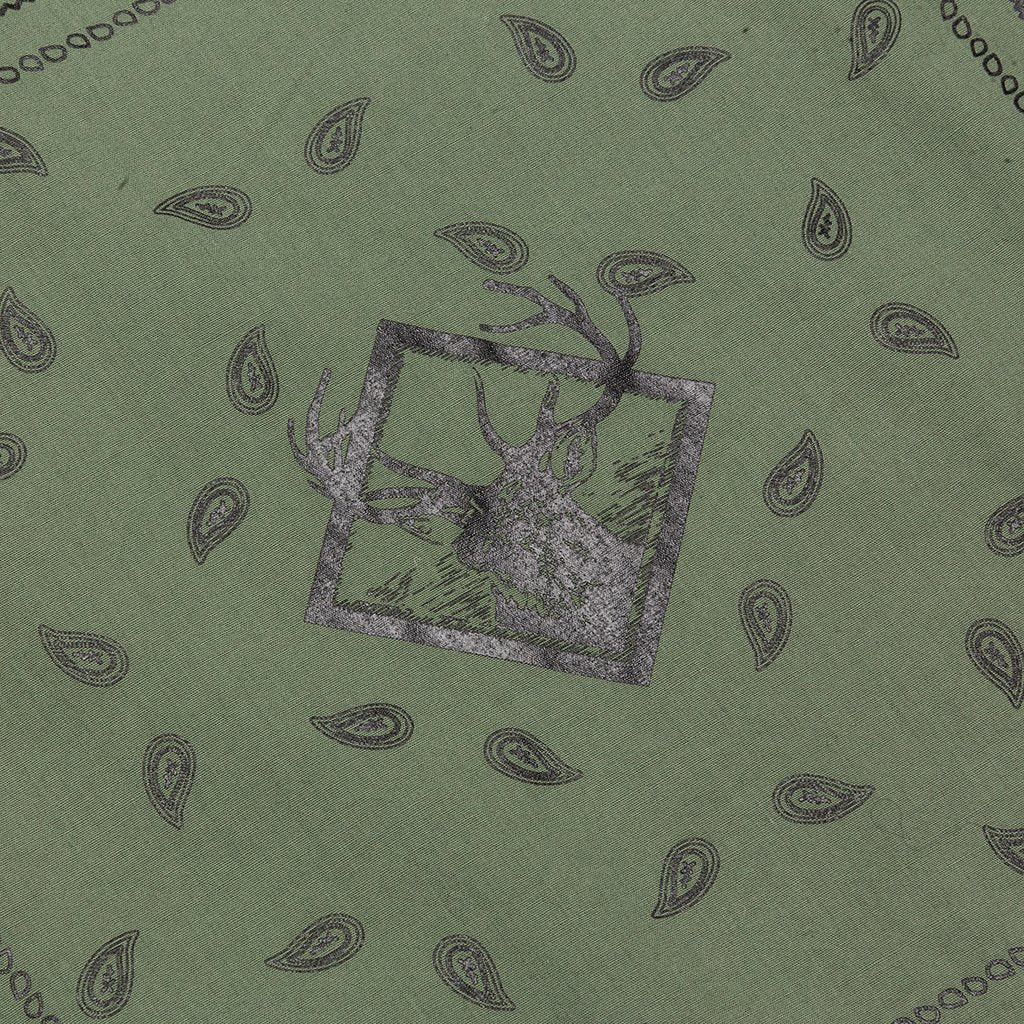 Bandana Patchwork Button Down Shirt - Sage – Feature