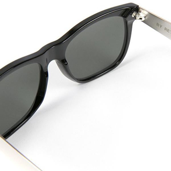 RETROSUPERFUTURE Classic Francis Sunglasses - Black/Silver – Feature