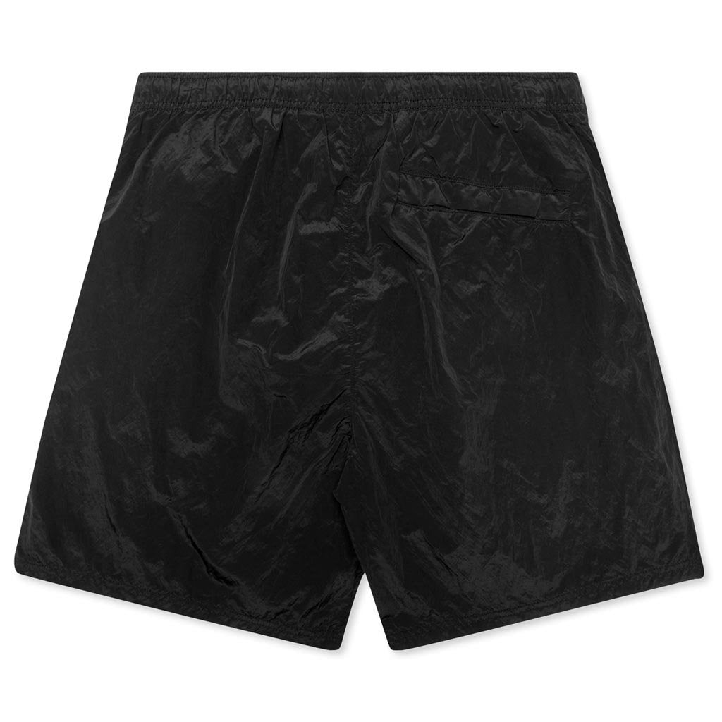 Nylon Metal Swim Trunks - Black – Feature