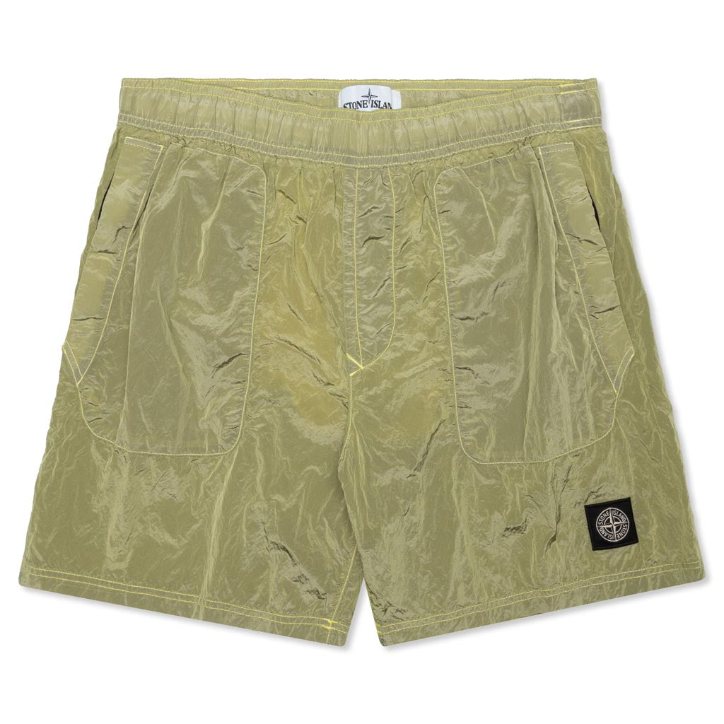 Nylon Metal Swim Trunks - Lemon – Feature