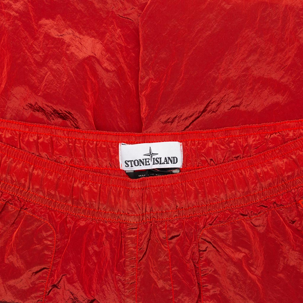 Nylon Metal Swim Trunks - Lobster Red – Feature