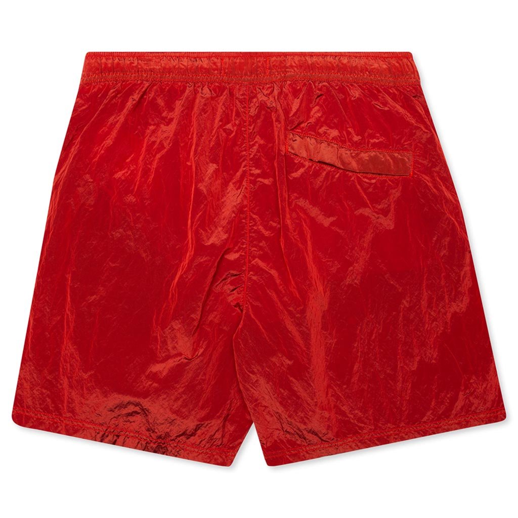 Nylon Metal Swim Trunks - Lobster Red – Feature