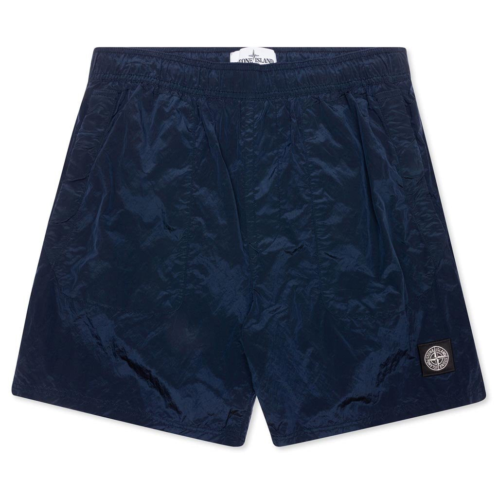 Nylon Metal Swim Trunks - Marine Blue – Feature