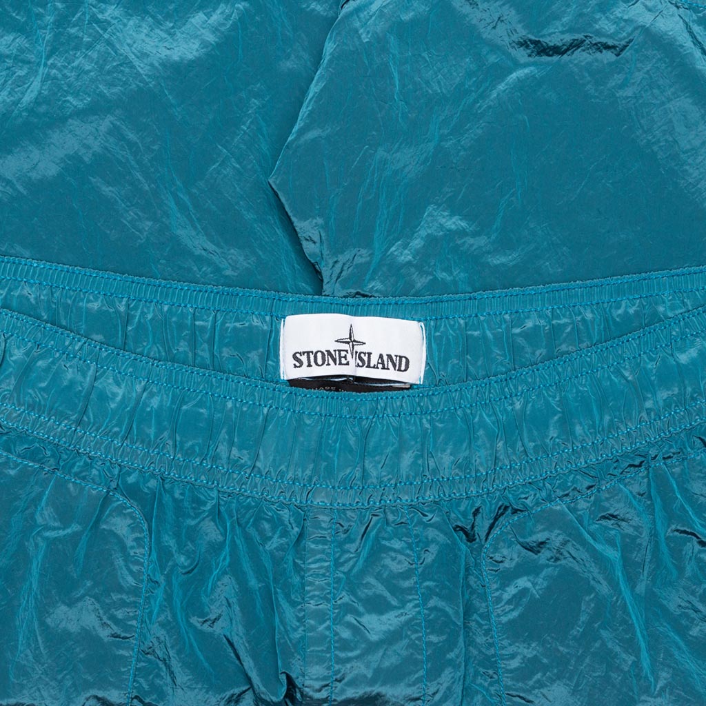 Nylon Metal Swim Trunks - Turquoise – Feature