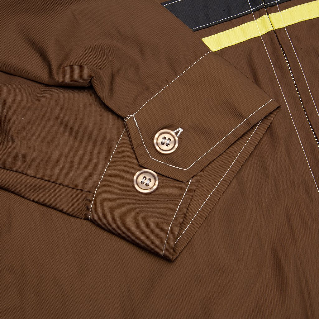 Stripe Zip Jacket - Brown – Feature