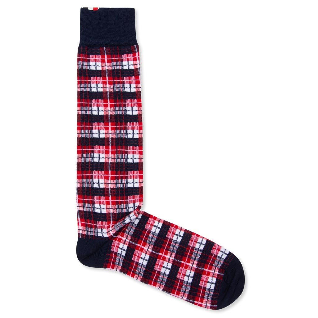 Classic Plaid Jacquard Mid Calf Socks - Multi – Feature