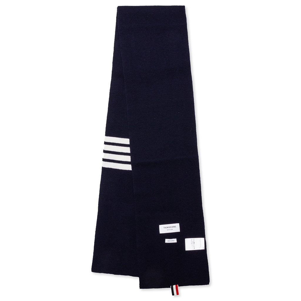 Full Needle Rib Scarf - Navy – Feature