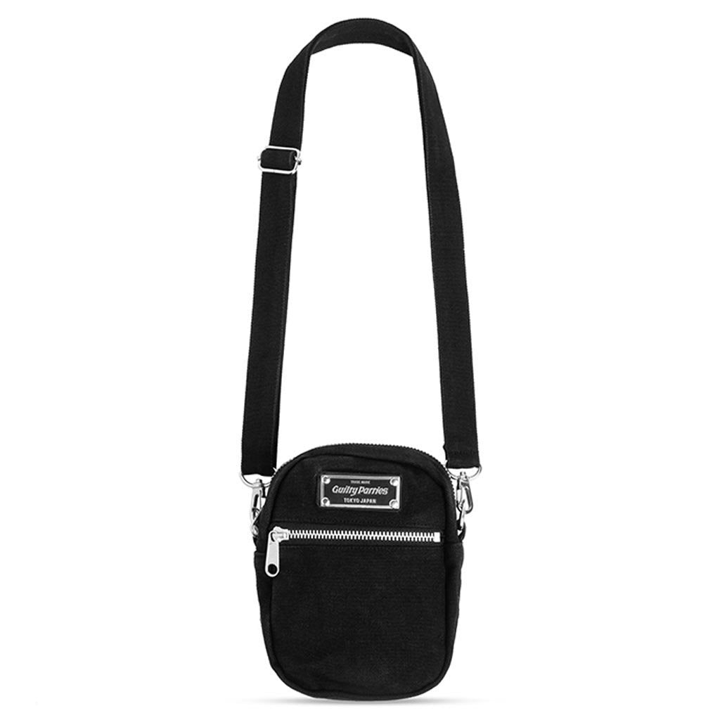 Washed Canvas Shoulder Bag - Black – Feature
